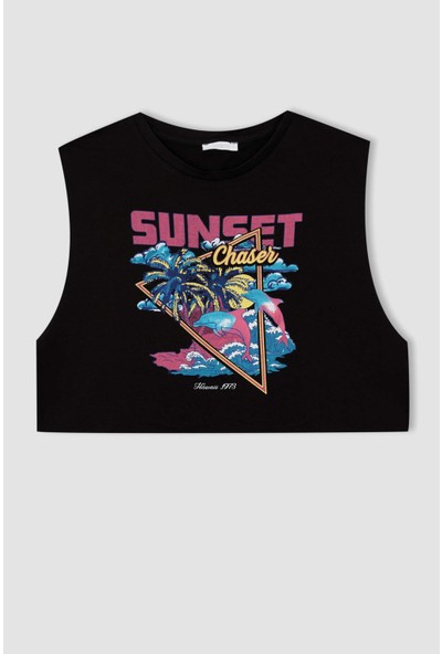 DeFacto Coool Baskılı Crop ATLET Y7610AZ22HS