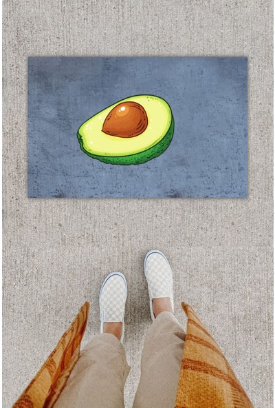 Silkcoat Home Dijital Baskılı Dekoratif Avakado Antrasit Kapı Önü Paspası Silkcoat Home Dijital Baskılı Dekoratif Avakado Antrasit Kapı Önü Paspası