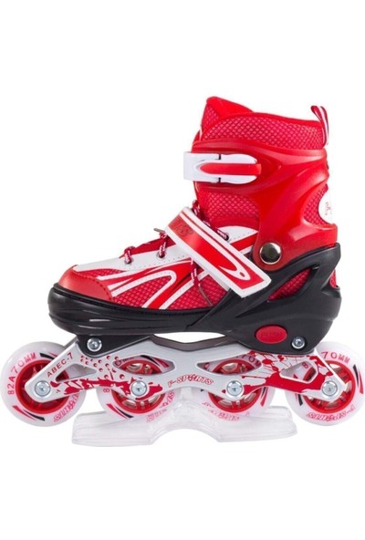 Furkan Toys F-Sports Kırmızı Ayarlabilir 2+2 Işıklı Metal Alıştırma Pateni Medium Furkan Toys F-Sports Kırmızı Ayarlabilir 2+2 Işıklı Metal Alıştırma Pateni Medium