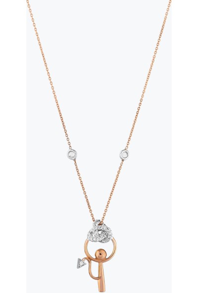 Altınbaş Pırlanta Aşk Tutulması Fantazi Kolye Eso090