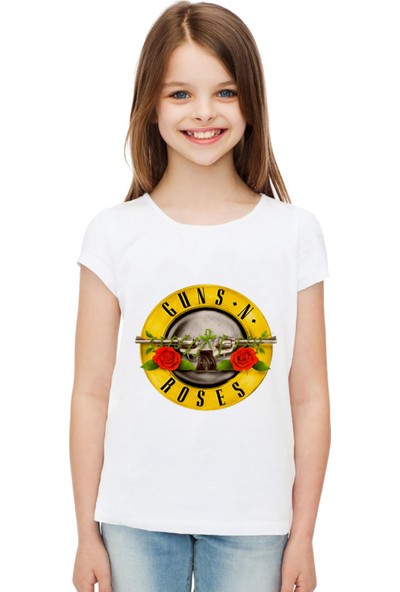 Guns N' Roses Baskılı Kız Çocuk T-Shirt Tişört Guns N' Roses Baskılı Kız Çocuk T-Shirt Tişört