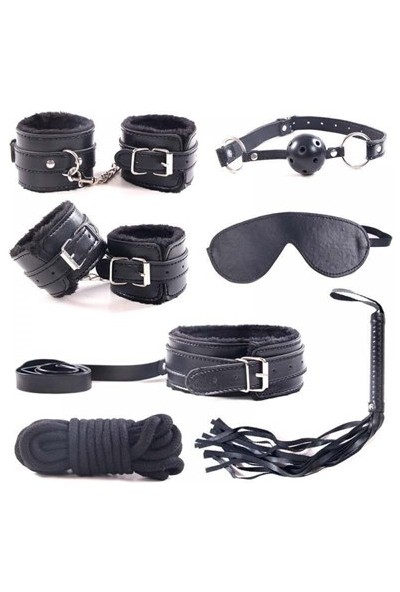 Censan Fetiş Bağlama Ve Fantezi Seti - Siyah