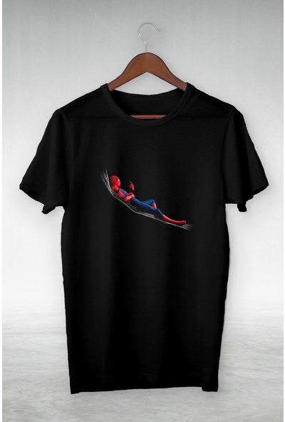 VTshirt Siyah -Spiderman And Telephone- Illustrasyon Çizim- Vtshirt VTshirt Siyah -Spiderman And Telephone- Illustrasyon Çizim- Vtshirt