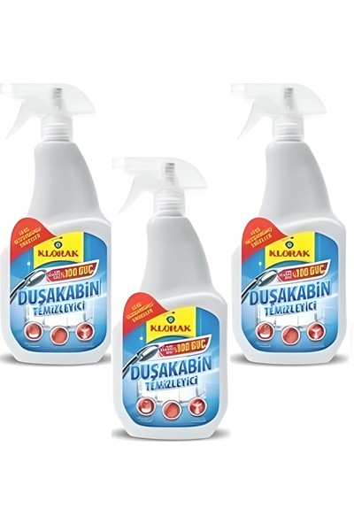 Klorak Duşakabin Temizleyici Sprey 3 x 750 ml