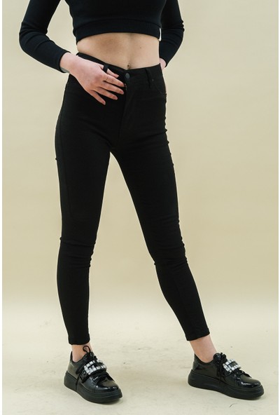 Shefoon Sahte Cep Yüksek Bel Pantolon