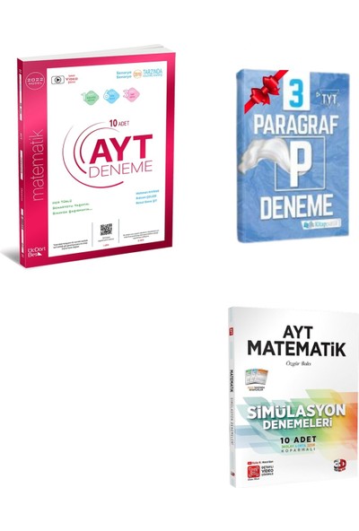 ÜçDörtBeş Yayınları 3D ve Üç Dört Beş Ayt Matematik Denemeleri ÜçDörtBeş Yayınları 3D ve Üç Dört Beş Ayt Matematik Denemeleri