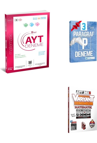 ÜçDörtBeş Yayınları Benim Hocam ve Üçdörtbeş Ayt Matematik Denemeleri ÜçDörtBeş Yayınları Benim Hocam ve Üçdörtbeş Ayt Matematik Denemeleri