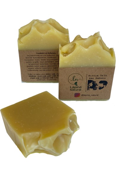 Lapina Natural Doğal Bıttım Özlü Saç Sabunu 100 Gr Lapina Natural Doğal Bıttım Özlü Saç Sabunu 100 Gr