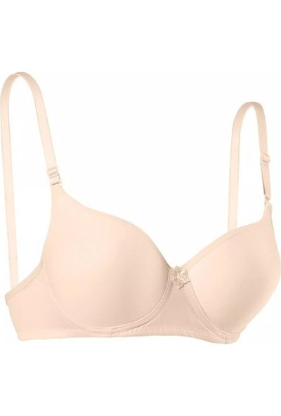 Royaleks Silikonlu Desteksiz Telli Düz Boş Sütyen Ten