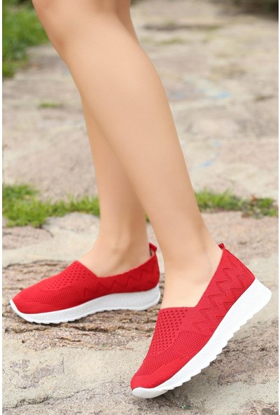 Xml Adresi Tolya Kırmızı Triko Babet Ayakkabı