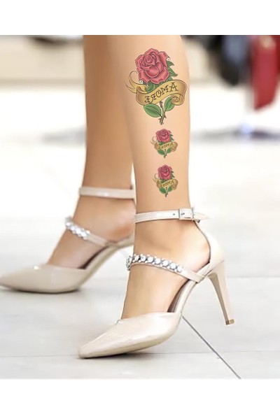 Mecit Tuhafiye Gül Desenli Geçici Mini Geçici Dövme Mecit Tuhafiye Gül Desenli Geçici Mini Geçici Dövme