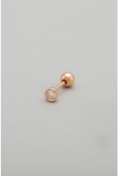 So CHIC Beyaz Taşlı 18 Ayar Rose Altın Kaplama Gümüş Tragus-Helix Piercing So CHIC Beyaz Taşlı 18 Ayar Rose Altın Kaplama Gümüş Tragus-Helix Piercing