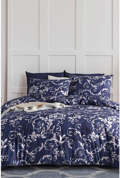 Ecosse Veronica Ranforce Çift Kişilik Nevresim Takımı - Lacivert Ecosse Veronica Ranforce Çift Kişilik Nevresim Takımı - Lacivert