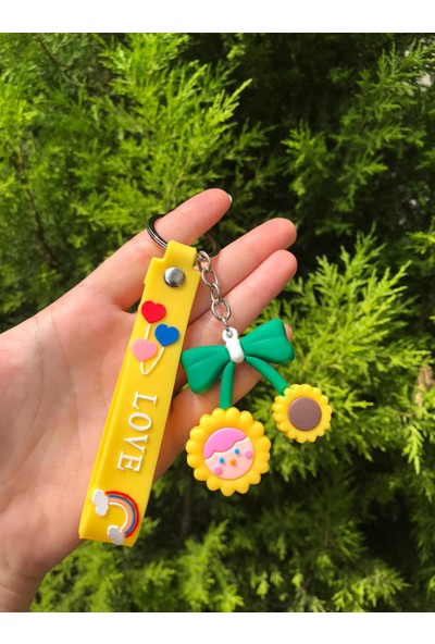 Hediye Paketimiz Ayçiçeği 3D Silikon Anahtarlık