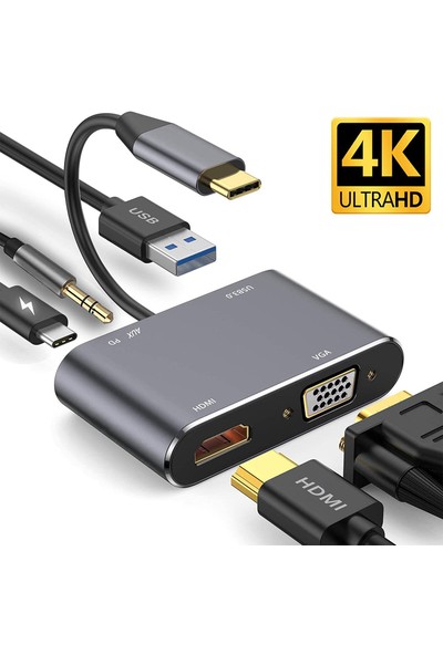 Oyuncu-Website 5in1 Type-C USB 3.1 HDMI Çevirici Dönüştürücü Hub. 4K UHD Fullhd Oyuncu-Website 5in1 Type-C USB 3.1 HDMI Çevirici Dönüştürücü Hub. 4K UHD Fullhd