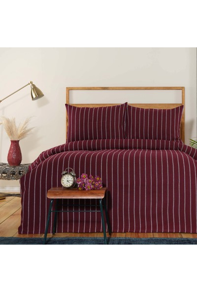 Karaca Home Vella Bordo Çift Kişilik Yatak Örtüsü