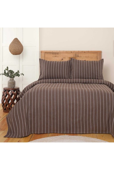 Karaca Home Vella Sütlü Kahve Çift Kişilik Yatak Örtüsü