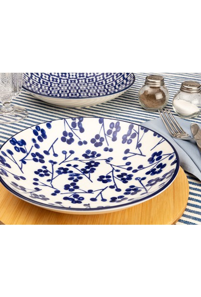 Rêve Bleu Ange Yemek Tabağı - Mavi - 20 cm