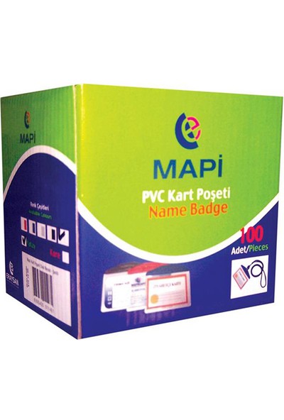 Mapi Yatay Oval Kart Poşeti 100'LÜ Kırmızı Mapi Yatay Oval Kart Poşeti 100'LÜ Kırmızı