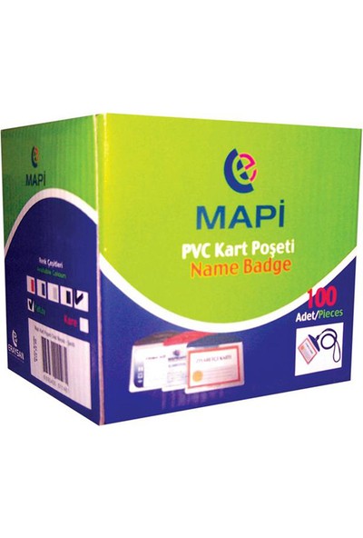 Mapi Yatay Oval Kart Poşeti 100'LÜ Mavi Mapi Yatay Oval Kart Poşeti 100'LÜ Mavi