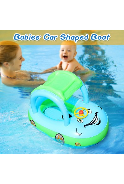 KKmoon Şişme Şamandıra Koltuk Güneşlik Bebek Yüzme Daire Araba