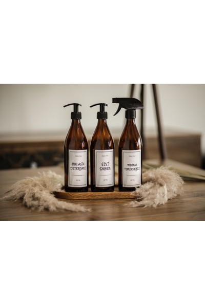 Bahloo Home 3'lü 500 ml Amber Bulaşık Deterjanı&sıvı Sabun& Mutfak Temizleyici Şişe Seti BHL07 Bahloo Home 3'lü 500 ml Amber Bulaşık Deterjanı&sıvı Sabun& Mutfak Temizleyici Şişe Seti BHL07