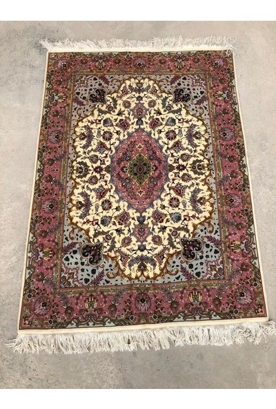 Hasyılmaz El Dokuma Ipek Yün Iran Tebriz Halı 210X150CM 003