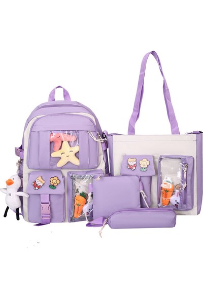 Yuandong 4'lü Büyük Kapasiteli Okul Çantası Seti (Yurt Dışından) Yuandong 4'lü Büyük Kapasiteli Okul Çantası Seti (Yurt Dışından)