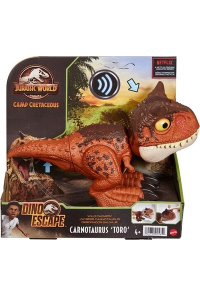 Jurassic World Dino Kaçış Kampı Kretase Yabani Chompin' Carnotaurus 'toro' Jurassic World Dino Kaçış Kampı Kretase Yabani Chompin' Carnotaurus 'toro'