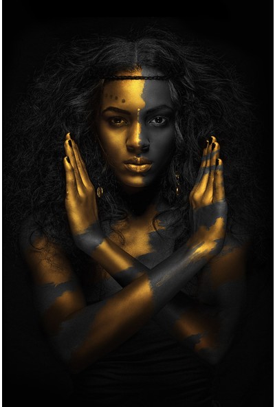 Tablosan 60*90 Gold Kadın Silinebilir Kumaş Tablo Tablosan 60*90 Gold Kadın Silinebilir Kumaş Tablo