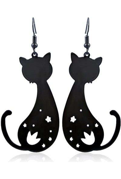 Allfun Küpeler Parlak Yüzeyli Hollow Kitten Black Metal Parti Için Kulak Damlaları (Yurt Dışından) Allfun Küpeler Parlak Yüzeyli Hollow Kitten Black Metal Parti Için Kulak Damlaları (Yurt Dışından)