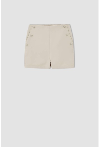 DeFacto Cebi Düğme Detaylı Yüksek Bel ŞORT Y3233AZ22SM DeFacto Cebi Düğme Detaylı Yüksek Bel ŞORT Y3233AZ22SM