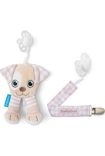 Booginhead Figürlü Emzik Askısı Puppy 2'li Set Booginhead Figürlü Emzik Askısı Puppy 2'li Set