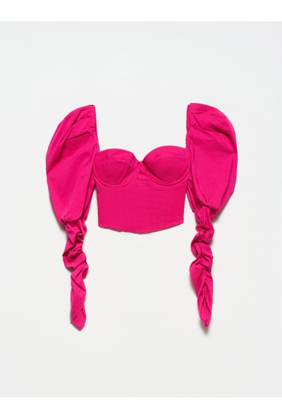 Dilvin 50120 Balon Kollu Top-Fuşya