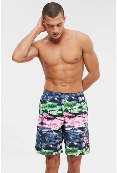 Kom Blur Desenli Uzun Şort Kom Blur Desenli Uzun Şort