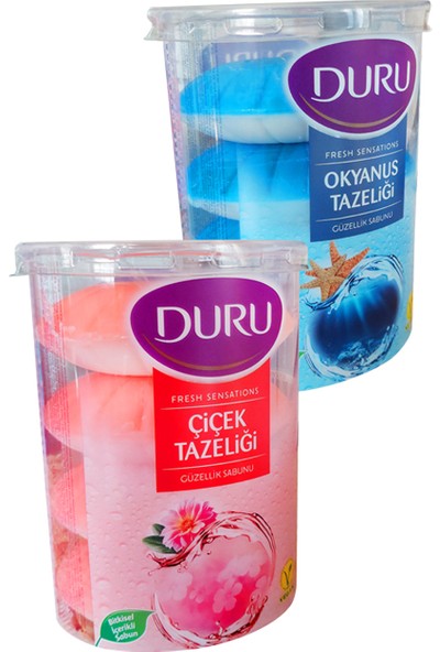 Duru Çiçek Tazeliği ve Okyanus Tazeliği Güzellik Sabunu 8'li