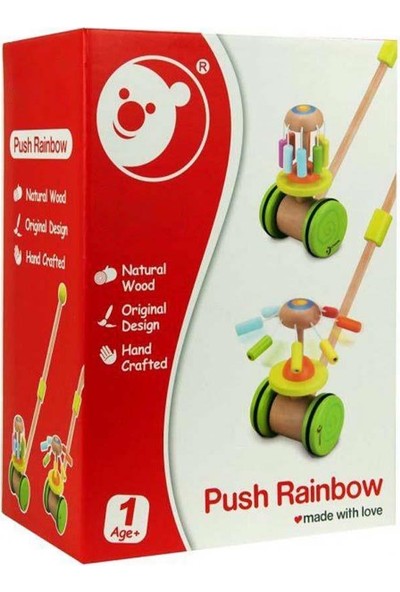 Oyuncakmatik Push Rainbow Ahşap Gökkuşağı Pervane Set