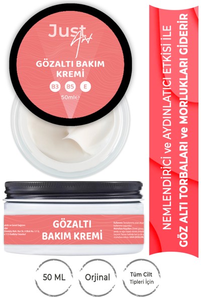 Just Art Gözaltı Bakım Kremi