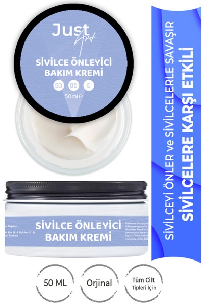 Just Art Sivilce Önleyici Bakım Kremi