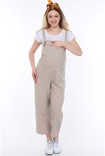 Luvmabelly MYRA6101 - Bej Hamile Salopet