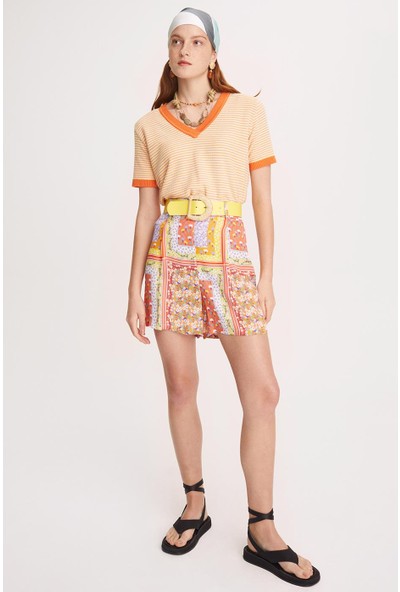 Janella Regular Fit Mini Boy Çok Renkli Şort