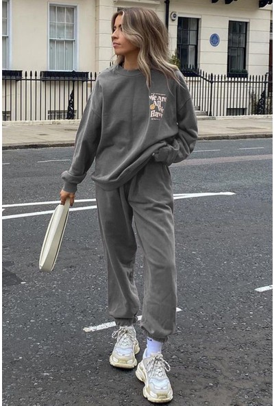 Madmext Mad Girls Füme Kadın Eşofman Takım MG1278