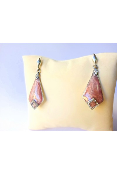 Küppeli Taş Detaylı Küpe