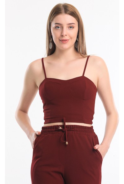 Sense Gloplu Bustiyer | BUS33438 Bordo