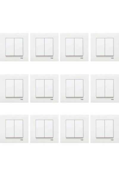 Viko Kare Komitatör Beyaz 12 Adet Viko Kare Komitatör Beyaz 12 Adet