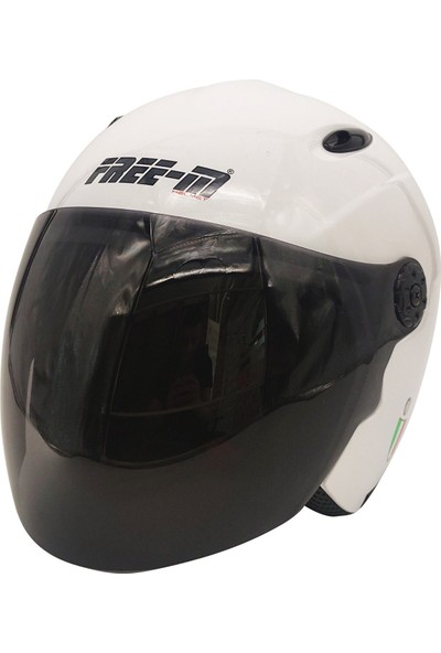 Free-M 601 Yarım Kask Beyaz (Siyah Camlı) Free-M 601 Yarım Kask Beyaz (Siyah Camlı)