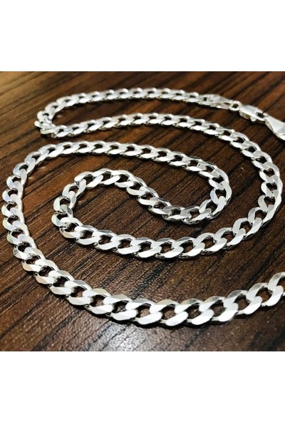 Osmanlı Gümüş Akşehir Italyan 925 Ayar Gümüş Erkek Zincir Kolye