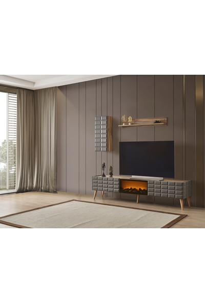 Neef Living Kare Şömineli Tv Sehpası Neef Living Kare Şömineli Tv Sehpası