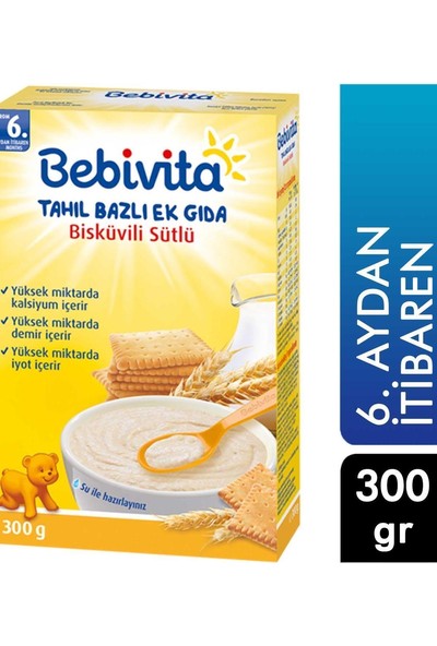 Bebivita Tahıl Bazlı Ek Gıda Bisküvili Sütlü