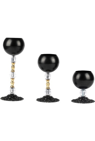 Sefa Şirinler Büyük Makaralı Şamdan Siyah